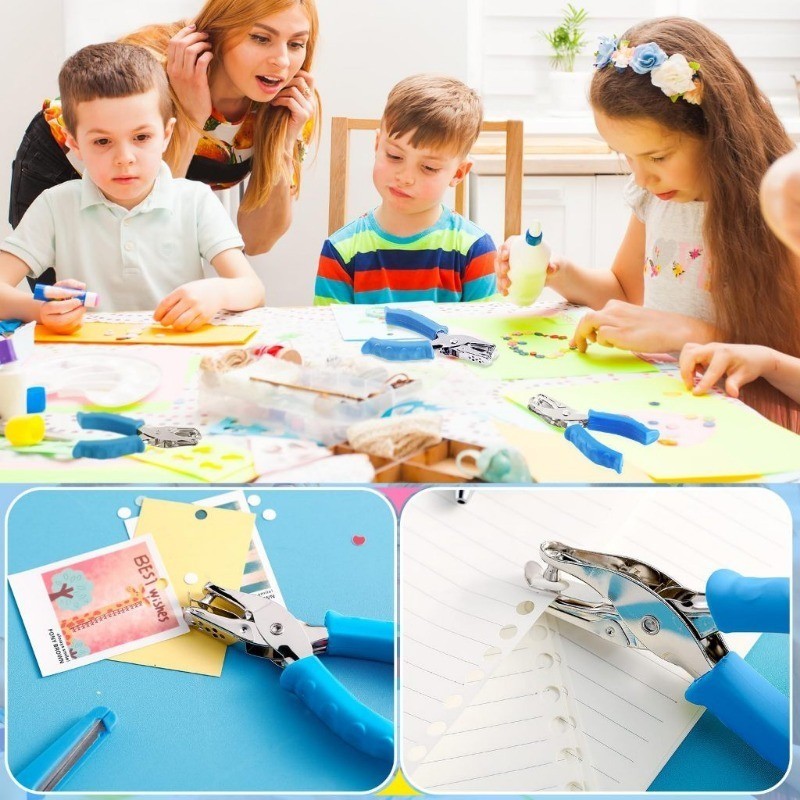 6mm Single Hole Puncher Silicon Non-Slip Handle Heavy Duty for Office ...