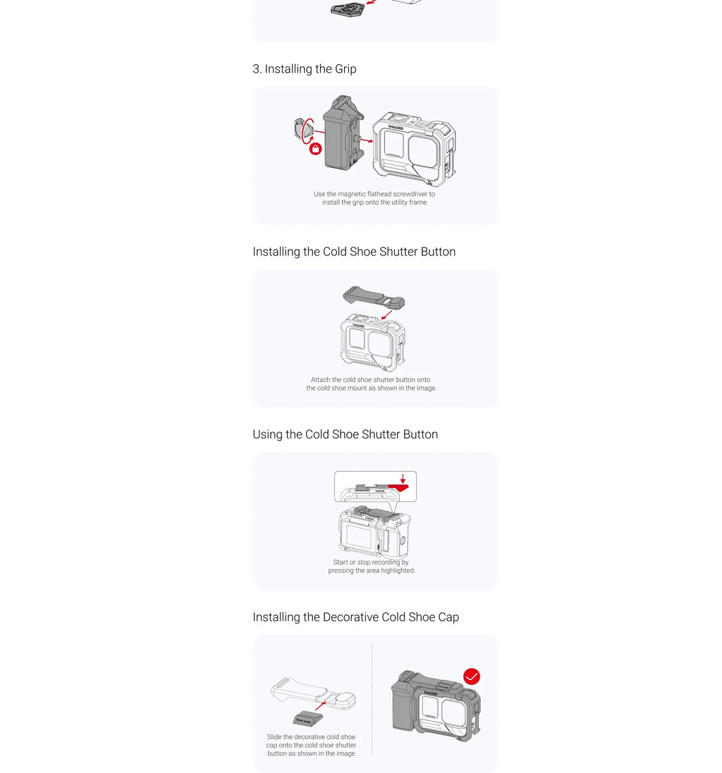 Insta360 Ace Pro 2/Insta360 Ace Pro Xplorer Grip Kit for Vlog Shooting ...