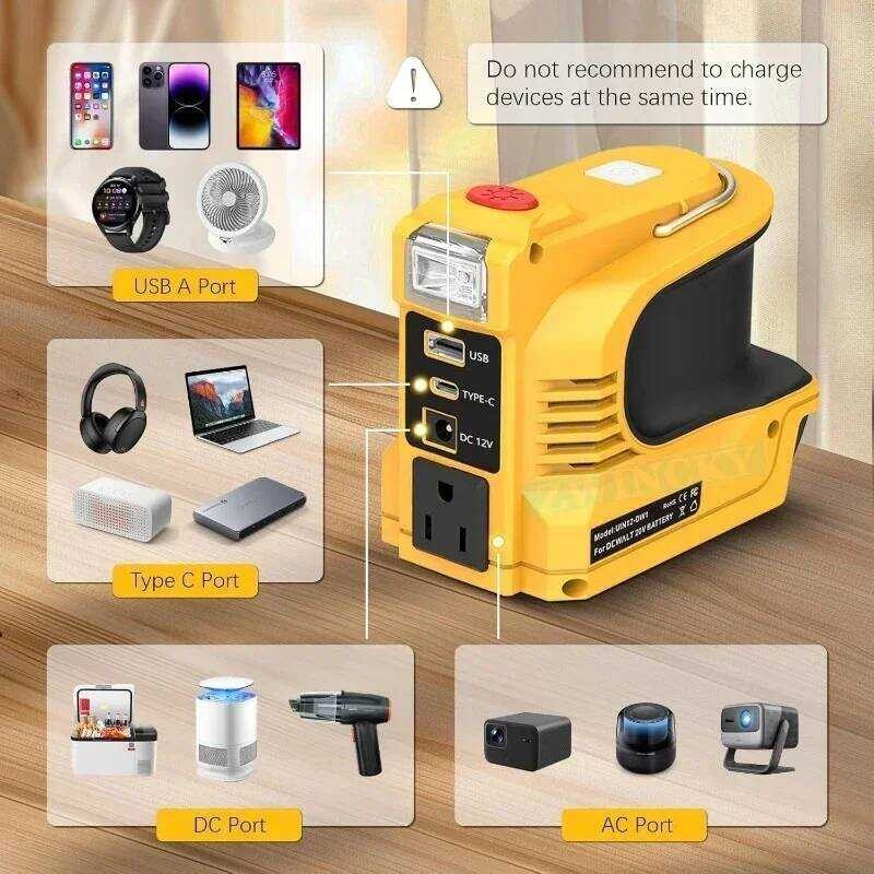 89 Outdoor 2 Power Bank AC 120-220V 200W Battery Inverter Adapter For ...