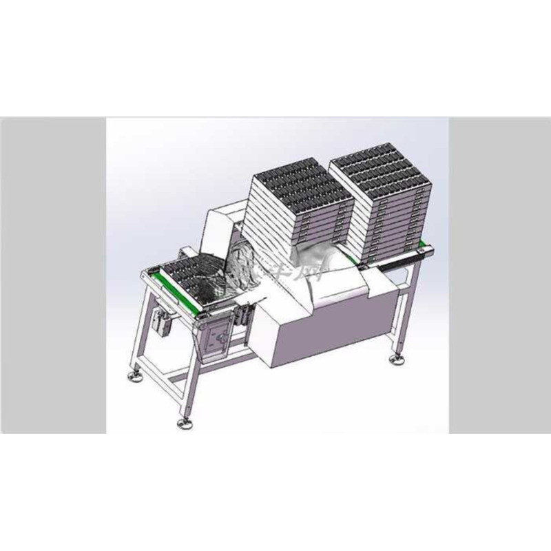 Automatic Unstacking and Stacking Pallet Conveyor Line 3D Drawing ...
