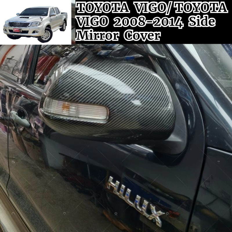 TOYOTA VIGO 2008-2014 Car Side Mirror Cover Carbon Fiber Exterior ...