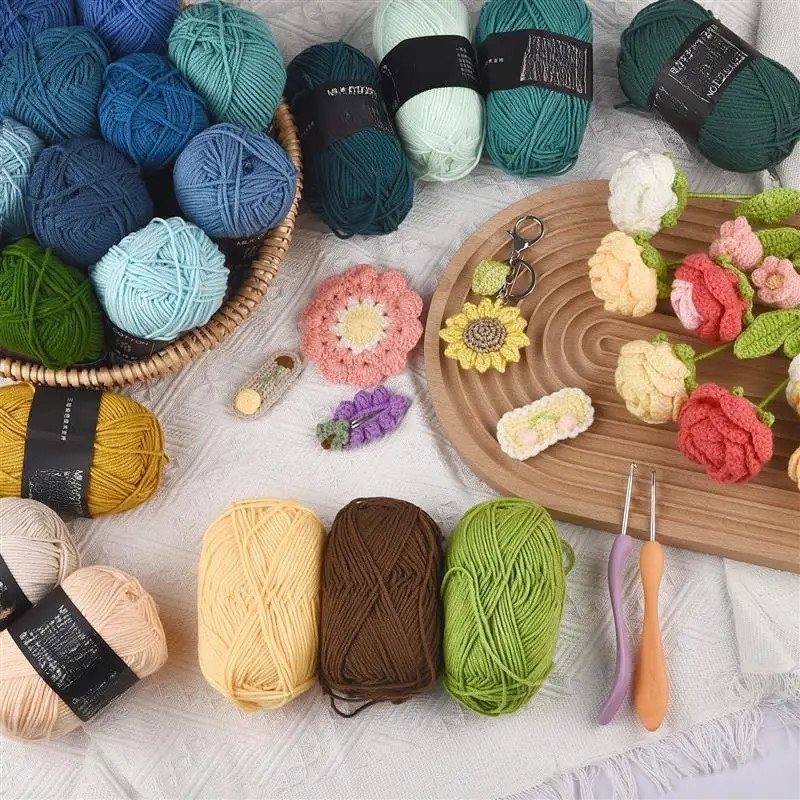 5 Plys 50g Smooth Milk Fiber Knitting Wool Crochet Yarn Milk Cotton ...