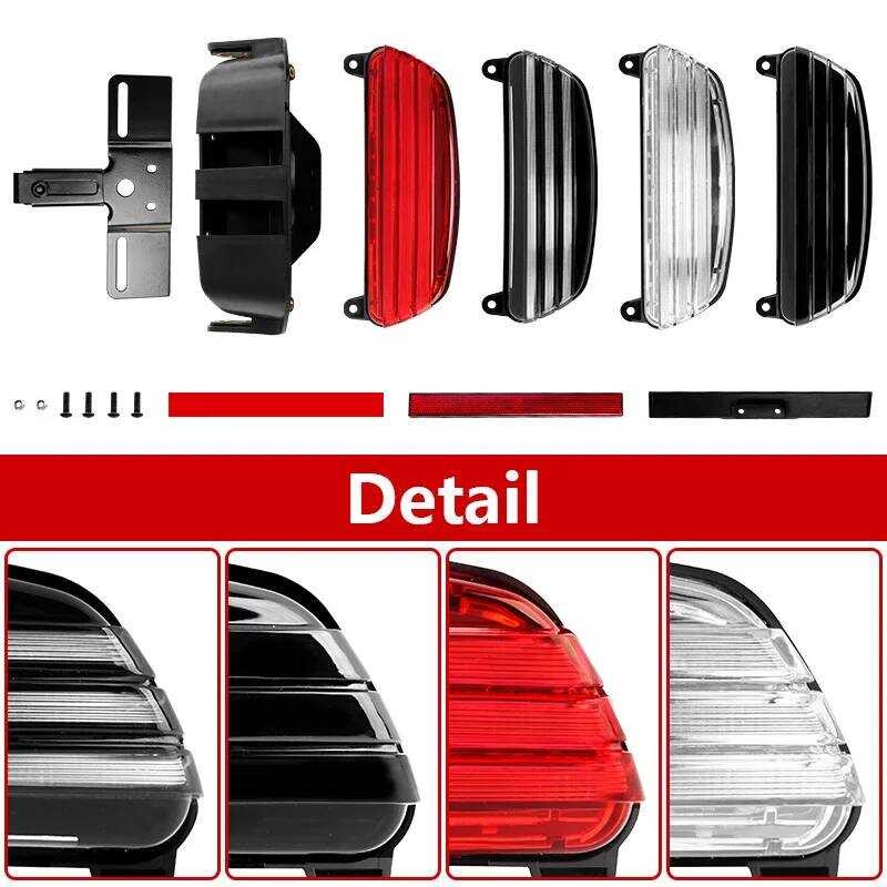 Motorcycle F LED Taillight Tri-Bar Rear Fender Tail Lamp Brake Light ...
