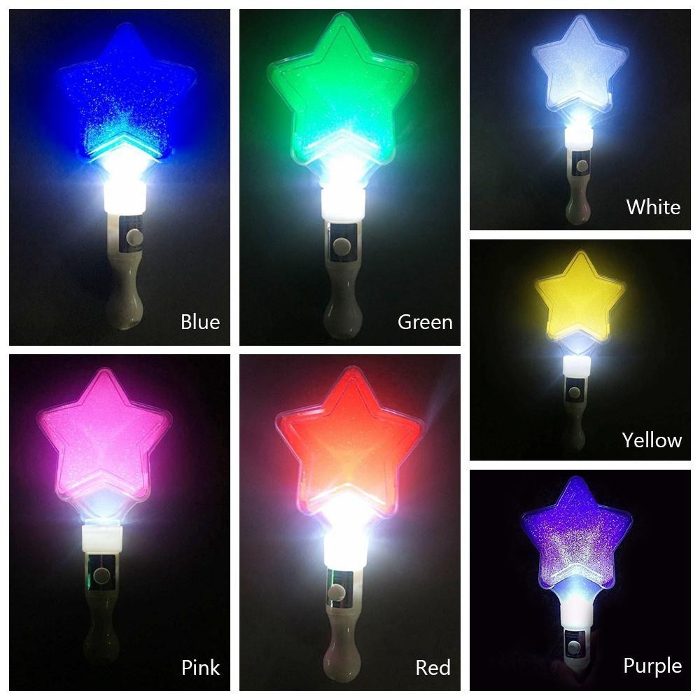 Graceful LED Glow Stick Heart Star Shape Luminous Concert Cheering Tube ...
