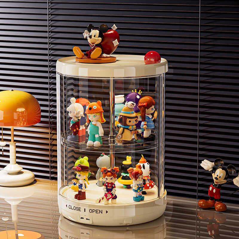u Storage Box Rotating Blind Box Display Stand Transparent Labubu Vinyl ...