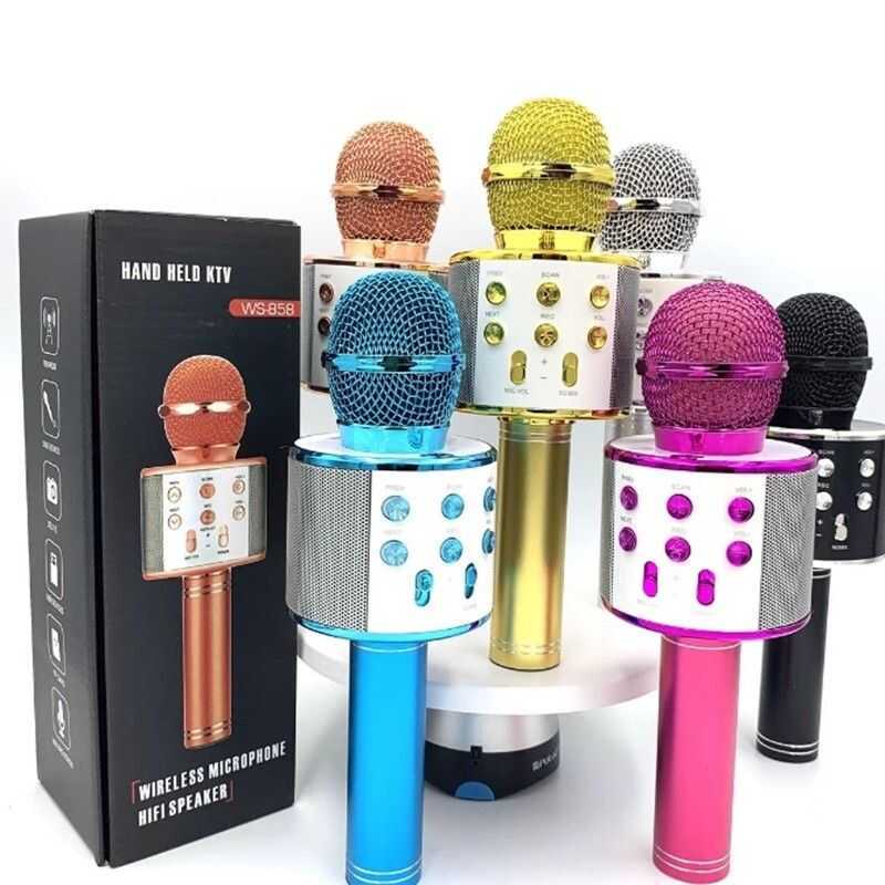 Original WS 858 Wireless Bluetooth Microphone KTV Karaoke Handheld Mic ...