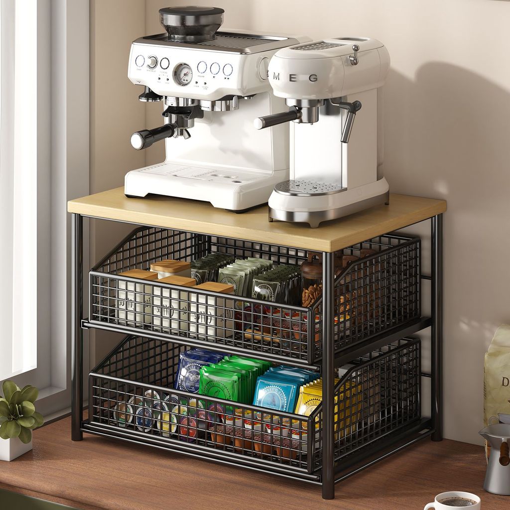 Coffee Corner Desktop Storage Box Drawer-type Office Pantry Layout ...