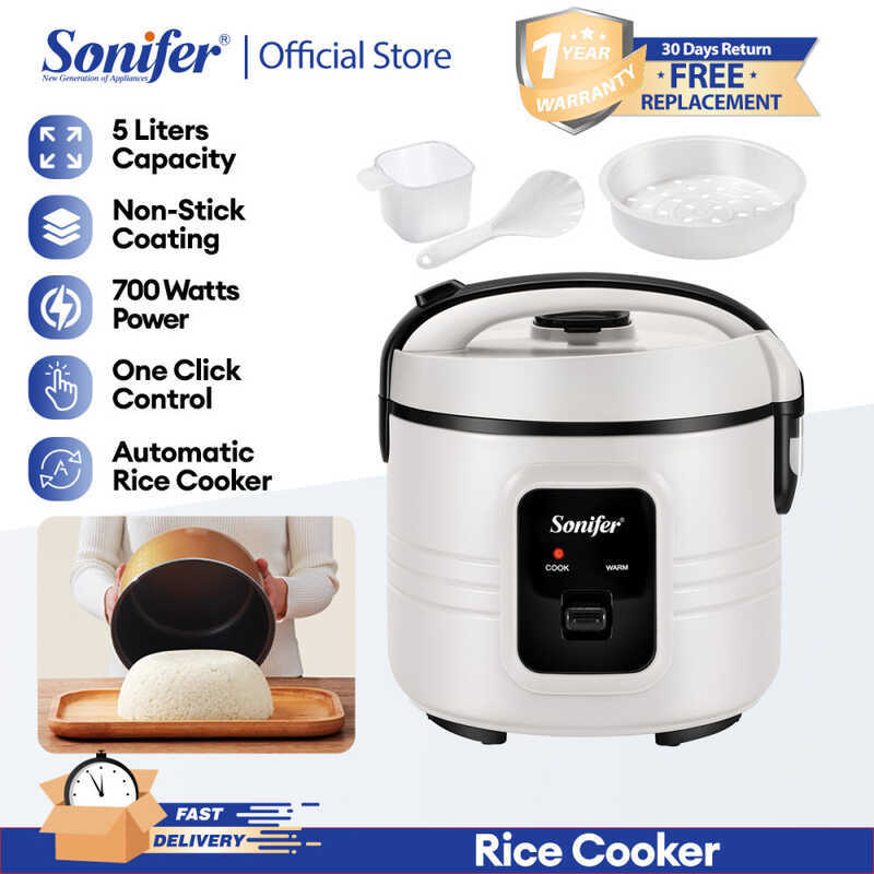 Sonifer 5L Multi Function Rice Cooker 900W Large Capacity Non-Stick ...