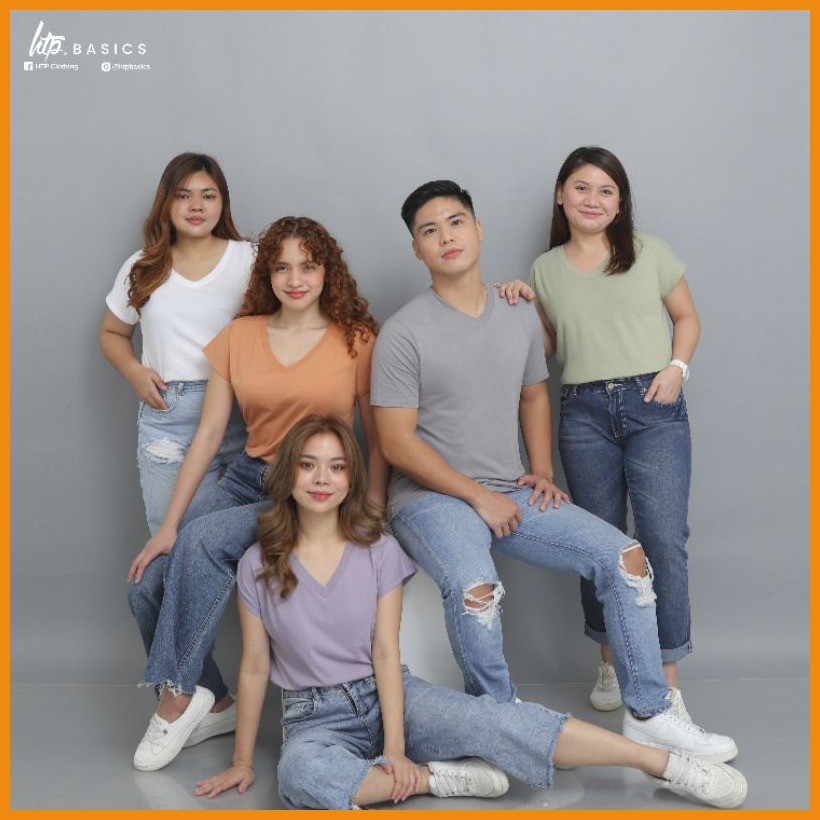 HTP Basics Men's V-neck Cotton Tee | Shopee Philippines