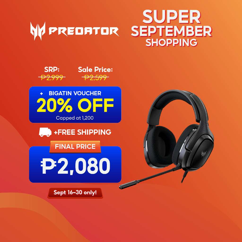 Acer Predator Galea 315 Virtual Surround Sound Omni-Directional Mic ...