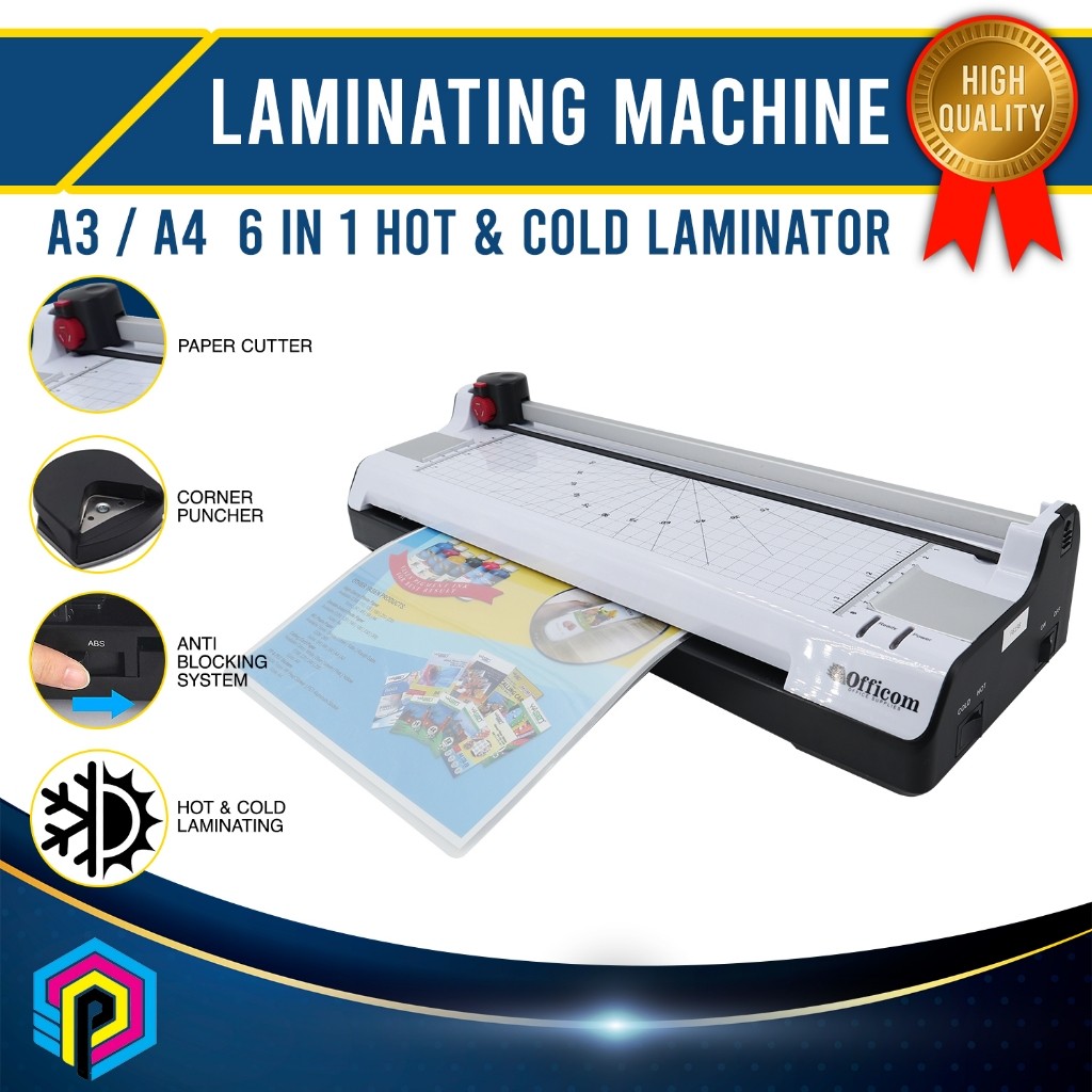 OFFICOM 6 in 1 A3/A4 with Hot and Cold Lamination, Rotary Trimmer and ...