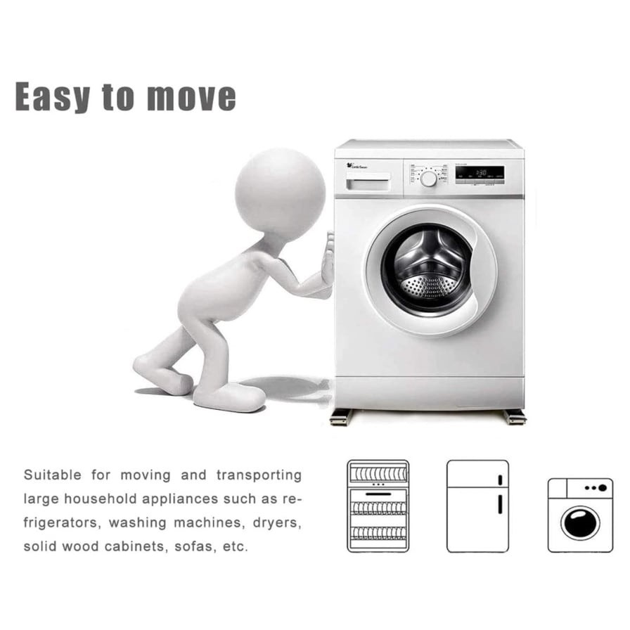Multifunction Trolley Movable Washing Machine and Refrigerator Stand ...
