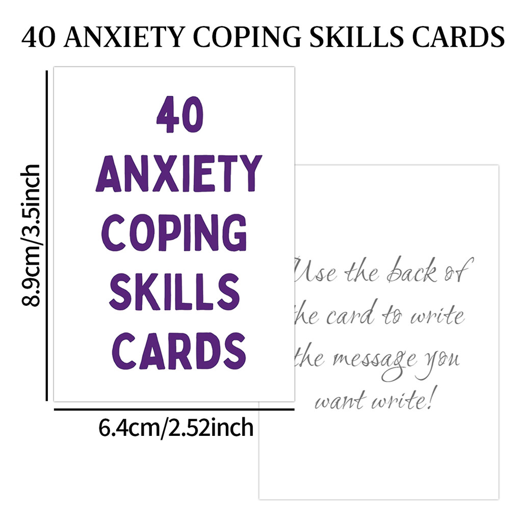 40pcs Anxiety Coping Skills Cards Set - Grounding Techniques, Imagery ...