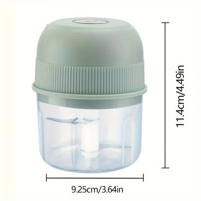 250ML Electric Garlic GrinderMeat Chopper Chilli Chopper Garlic Paste ...