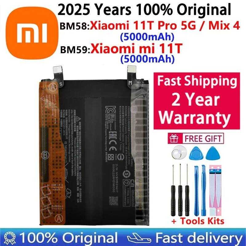 2025 3 0 Years 100% Original Battery Bm59 For Xiaomi 11T Mi 11T, Bm58 ...