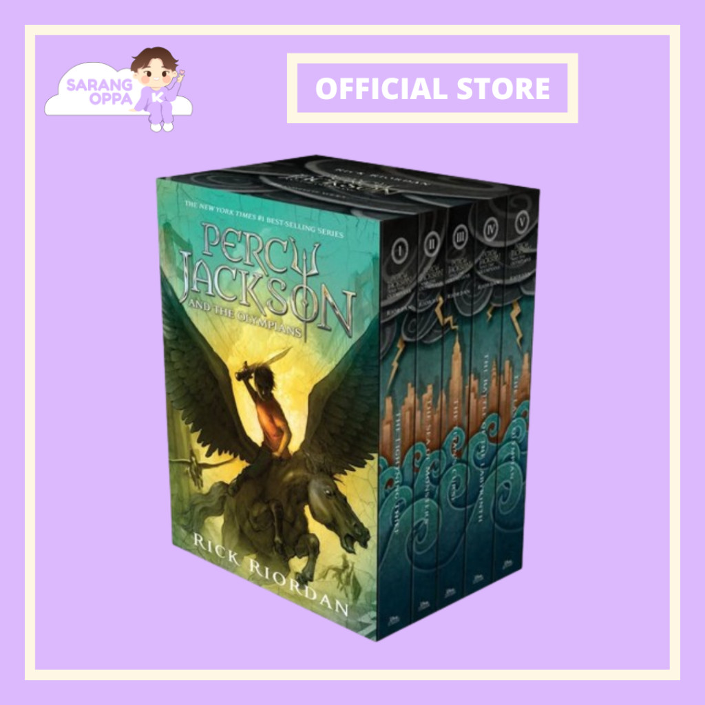 Original Percy Jackson Series Boxed Set by Rick Riordan with Poster ...