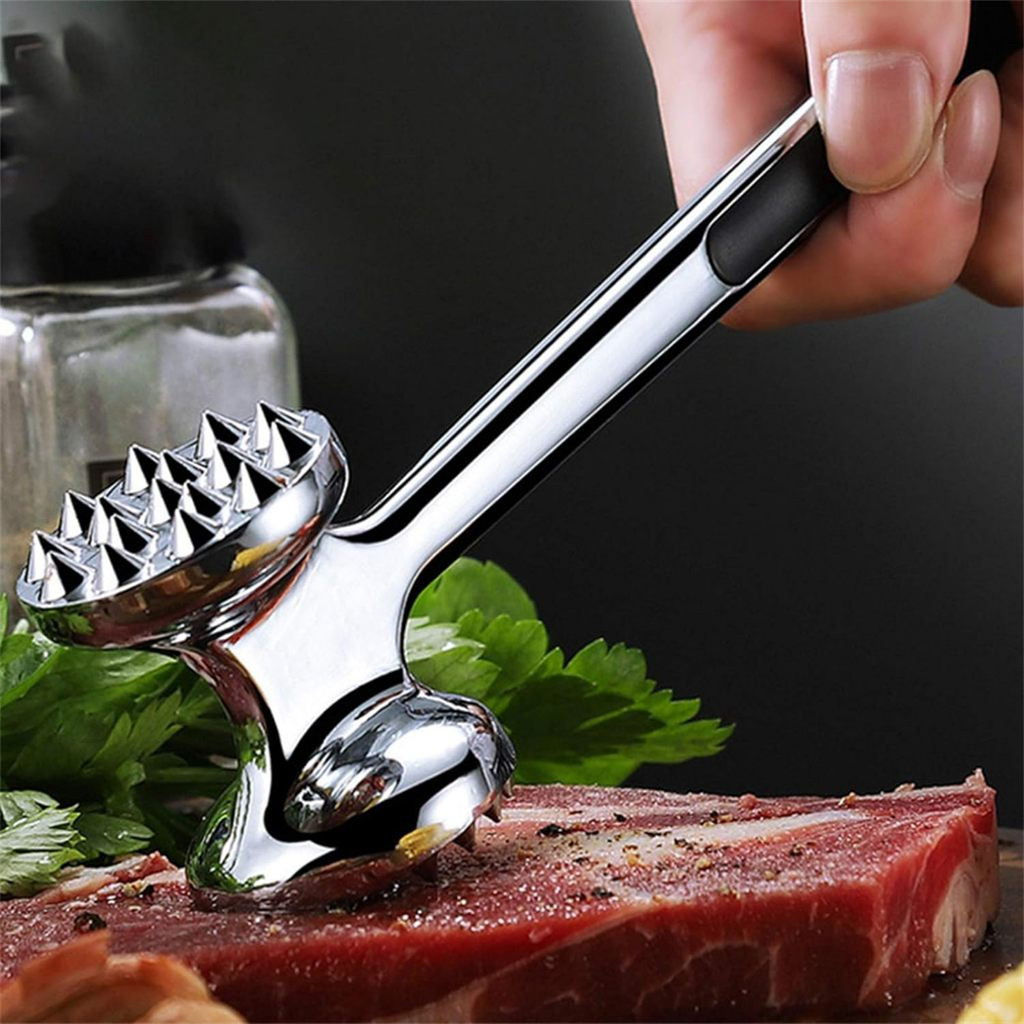 Professional Meat Tenderizer Stainless Steel Dual Sided Heavy Duty Meat ...