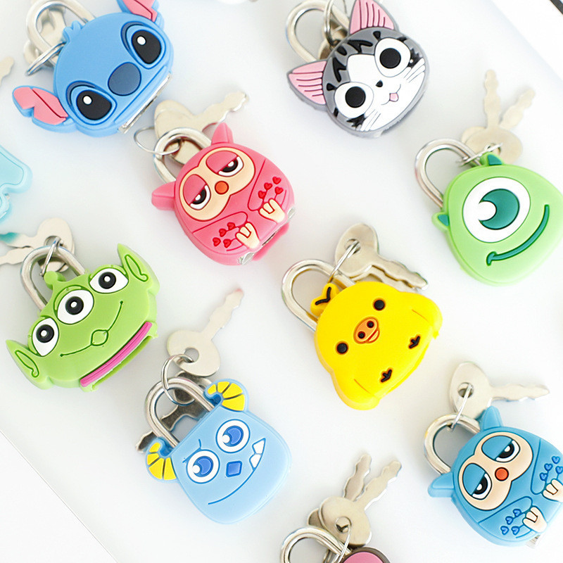 Creative cartoon metal mini lock super cute padlock anti-theft Korean ...