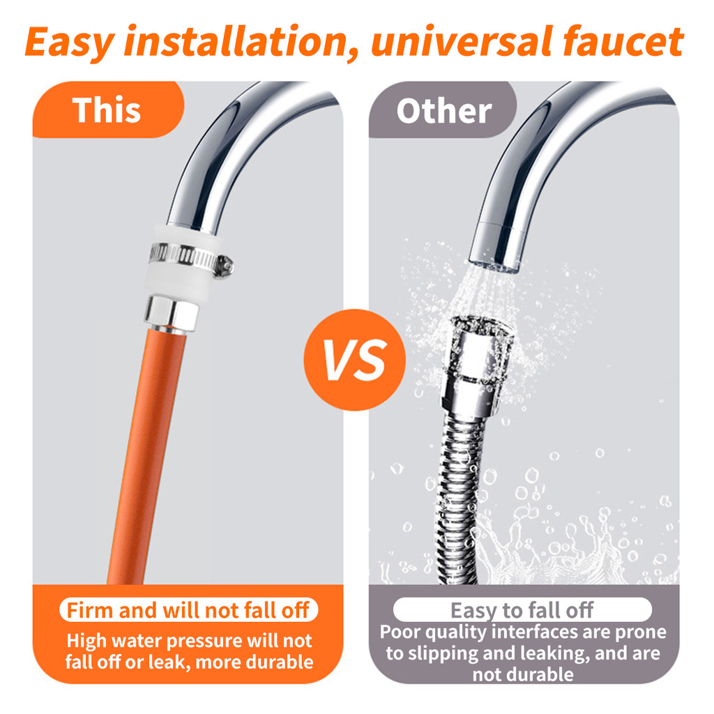 Universal 360 Bendable Faucet Extender Pipe 20/30/50CM Anti Splash ...