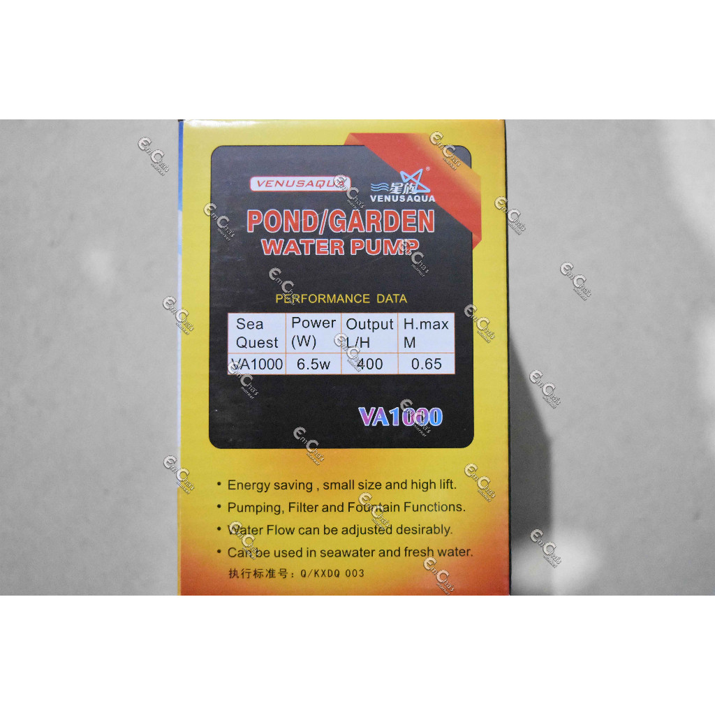 Venus Aqua VA1000 (VA One Thousand) Mini Fountain Pump For Mini Pond ...
