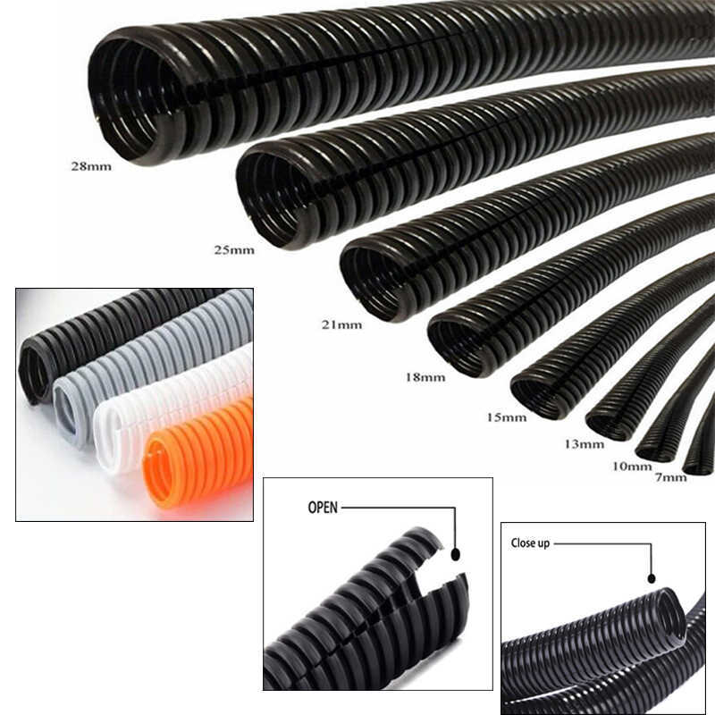 3Meters 7Mm-28Mmpp Insulated Corrugated Line Pipe Threaded Hose Plastic ...