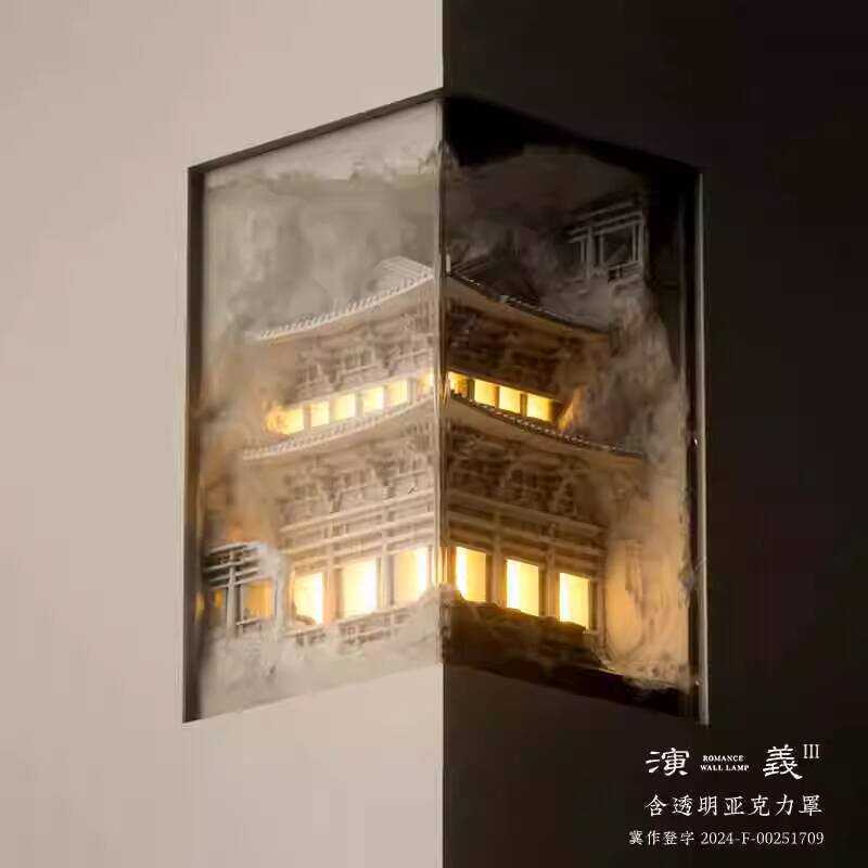 Chinese Style Plaster Corner Corridor Aisle Staircase Sensor Embedded ...