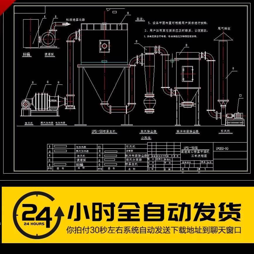 CODCOD LPG50 High-Speed Centrifugal Spray Dryer CAD Drawings Mechanical ...