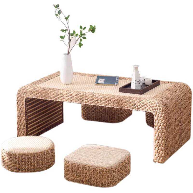 Rattan Woven Tatami Japanese Low Kang Home Bay Window Balcony Small Tea ...