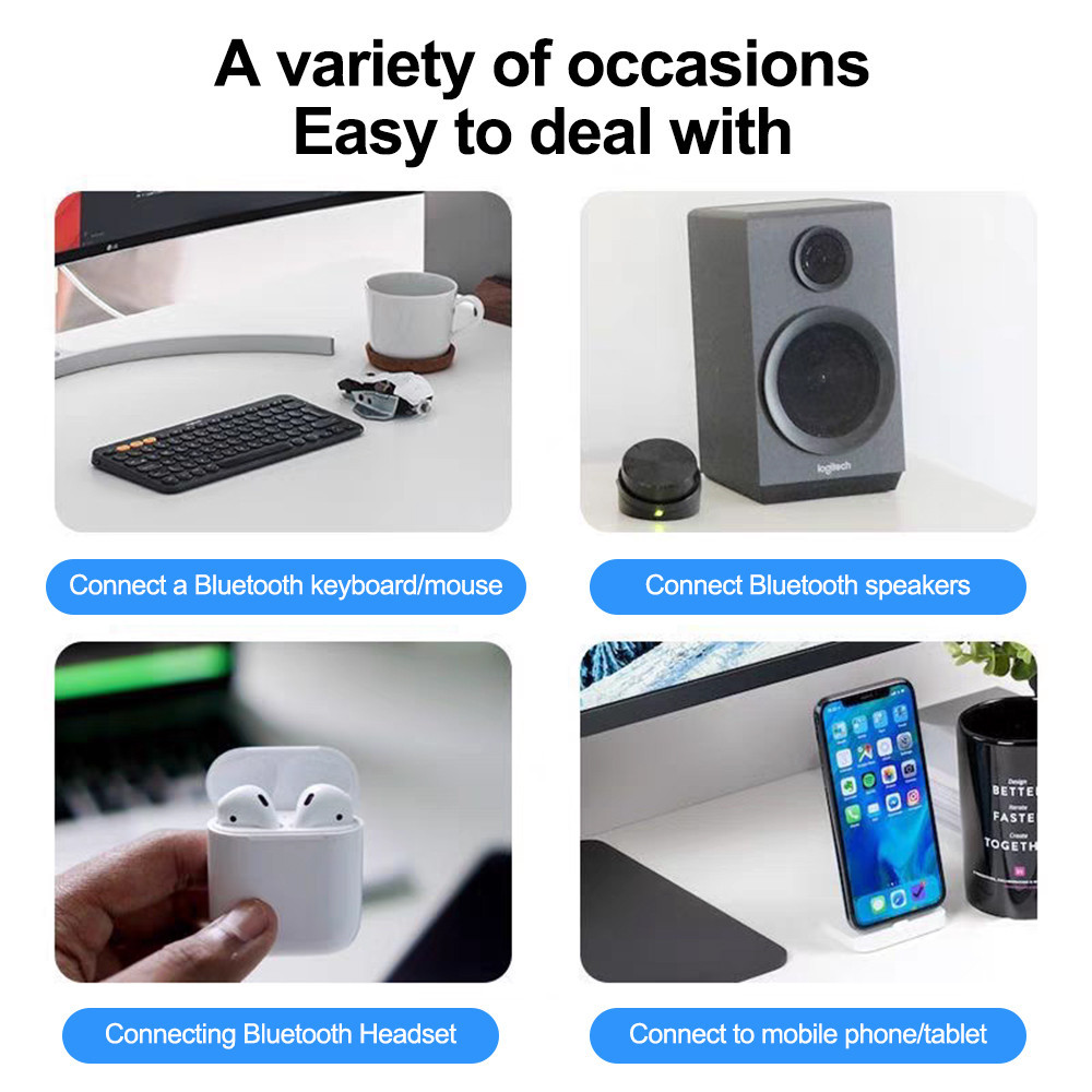 Adapter Bluetooth 5.3 Transmitter Drive Laptop Desktop For Free USB ...