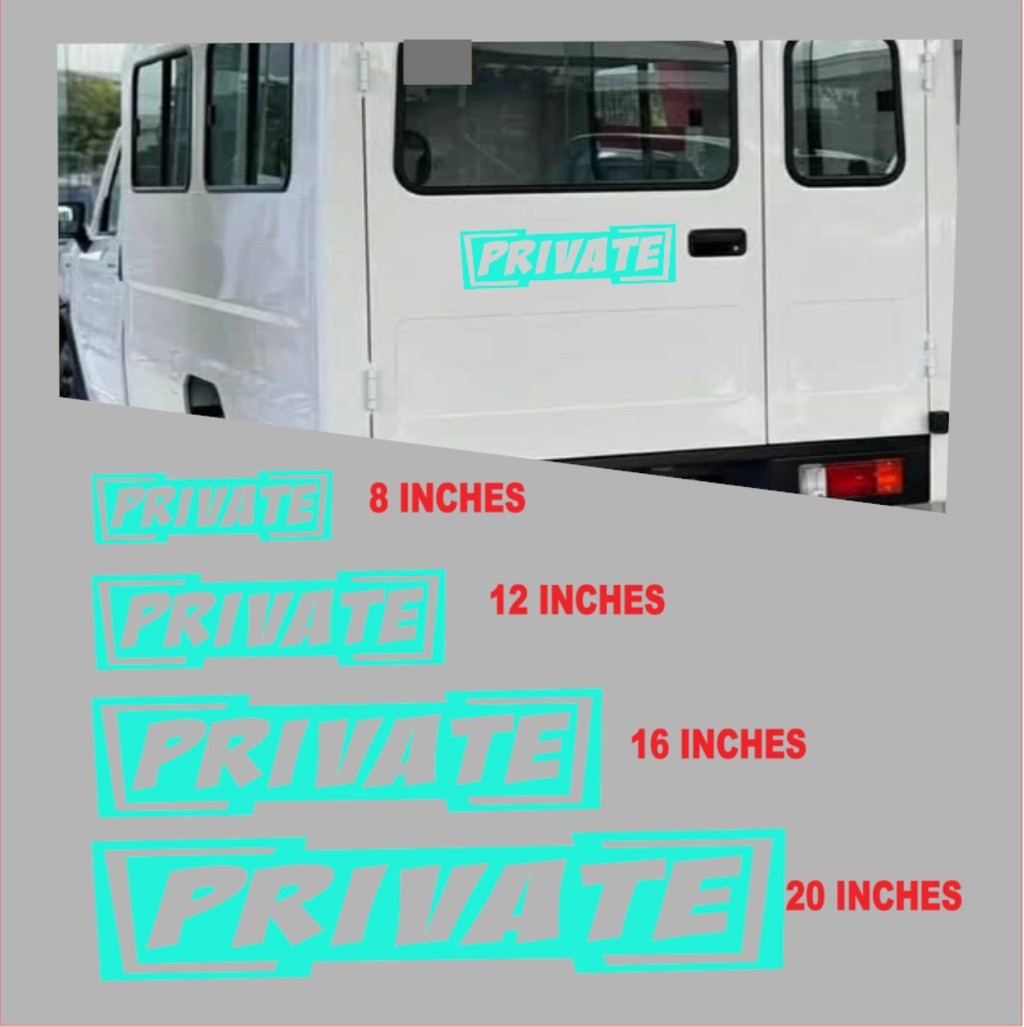 Private sticker waterproof vinyl car sticker | Shopee Philippines