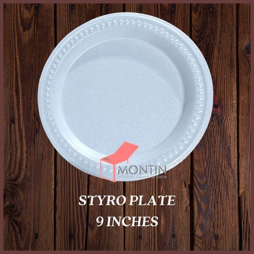 ⭕ ╮ 50pcs Styro Plate 9 inch | Shopee Philippines
