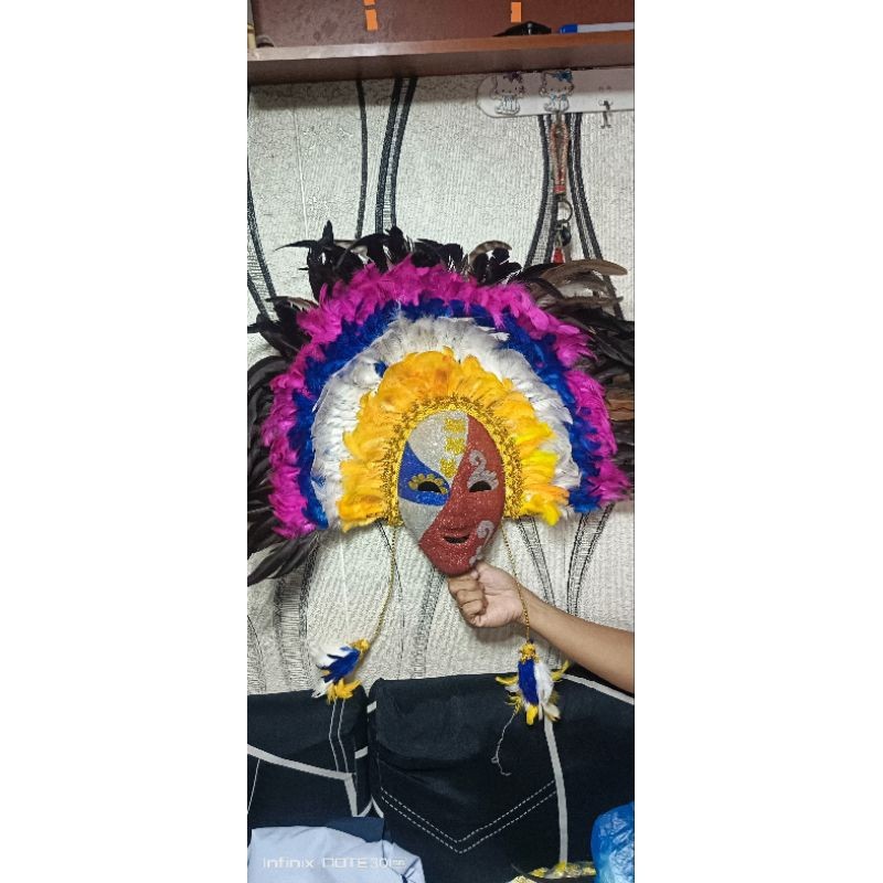 Philippines inspired maskara festival with feathers and glitter design ...