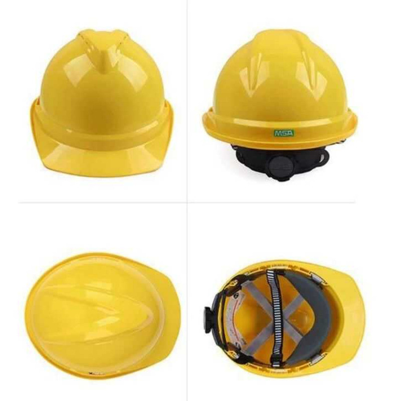 Msa V-Gard Construction Hard Hat Vented Safety Helmet Ratchet ...