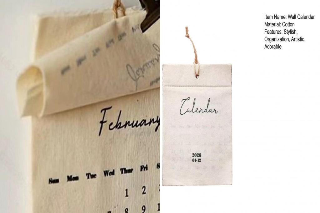 huangyan| The cloth wall calendar is simple and beautiful You can DIY ...