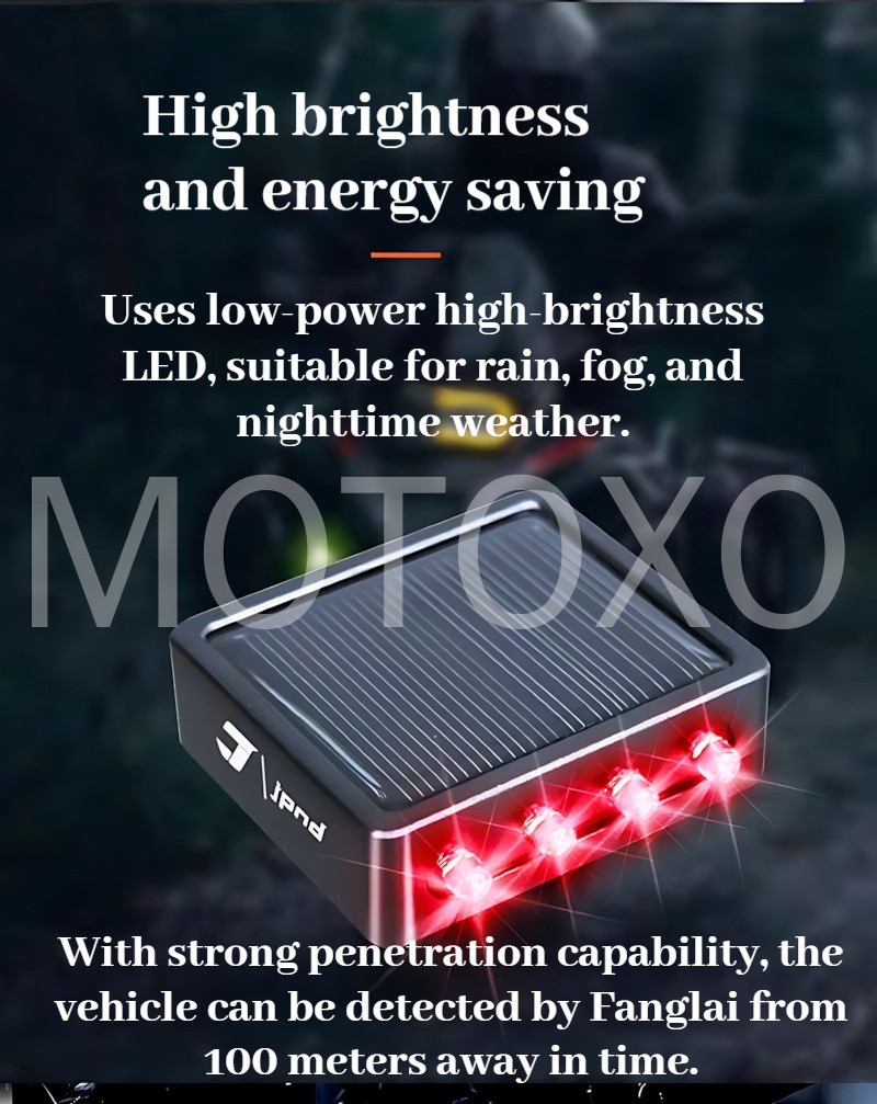JPAD wireless motorcycle tail light with vibration sensor and flashing ...