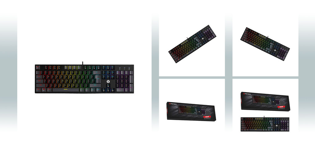 Fantech MK886 v2 Atom104 Sumi Edition RGB Mechanical Keyboard ...