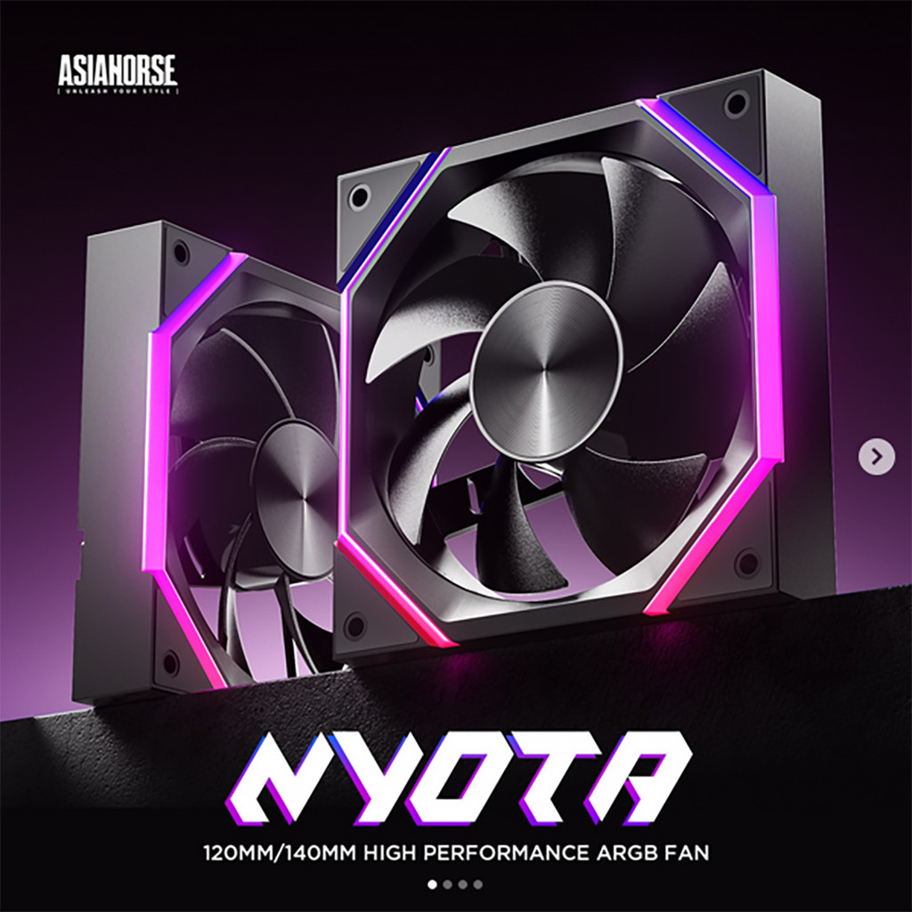 Asiahorse Nyota MEGA 140mm Fan ARGB Aura PWM Case CPU Cooler High ...