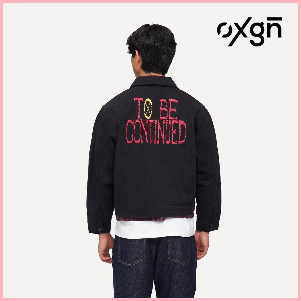 OXGN One Piece To Be Continued Graphic Barn Jacket For Men (Black ...