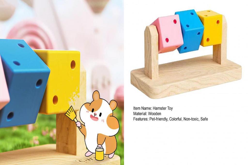 Enhanced Visual Stimulus: The chewing hamster blocks undergo a high ...