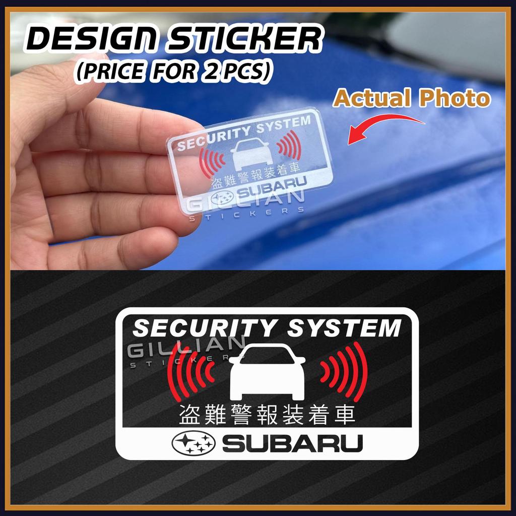Subaru Security System Sticker for Warning Car Decal Waterproof ...