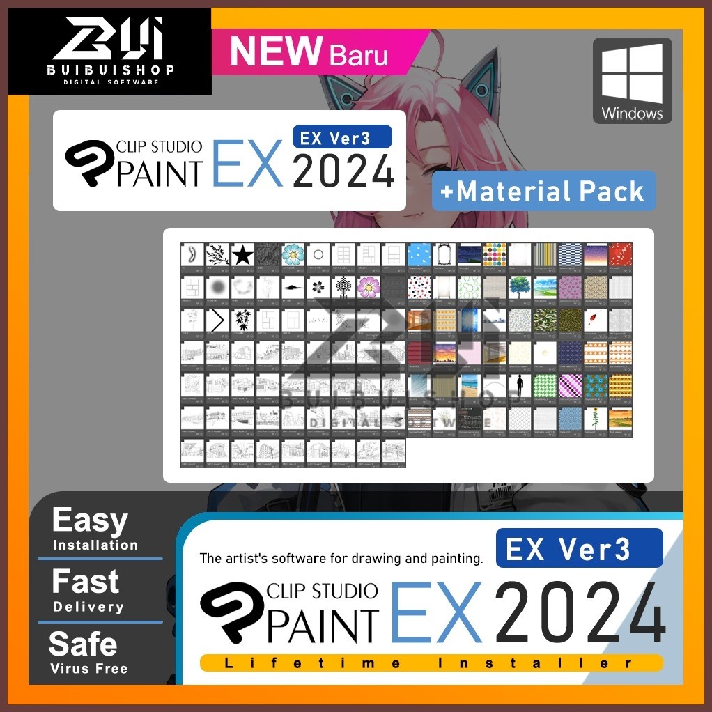 ♻ Clip Studio Paint EX Ver 3 + Brush Pack l Latest 2024 l Windows ...