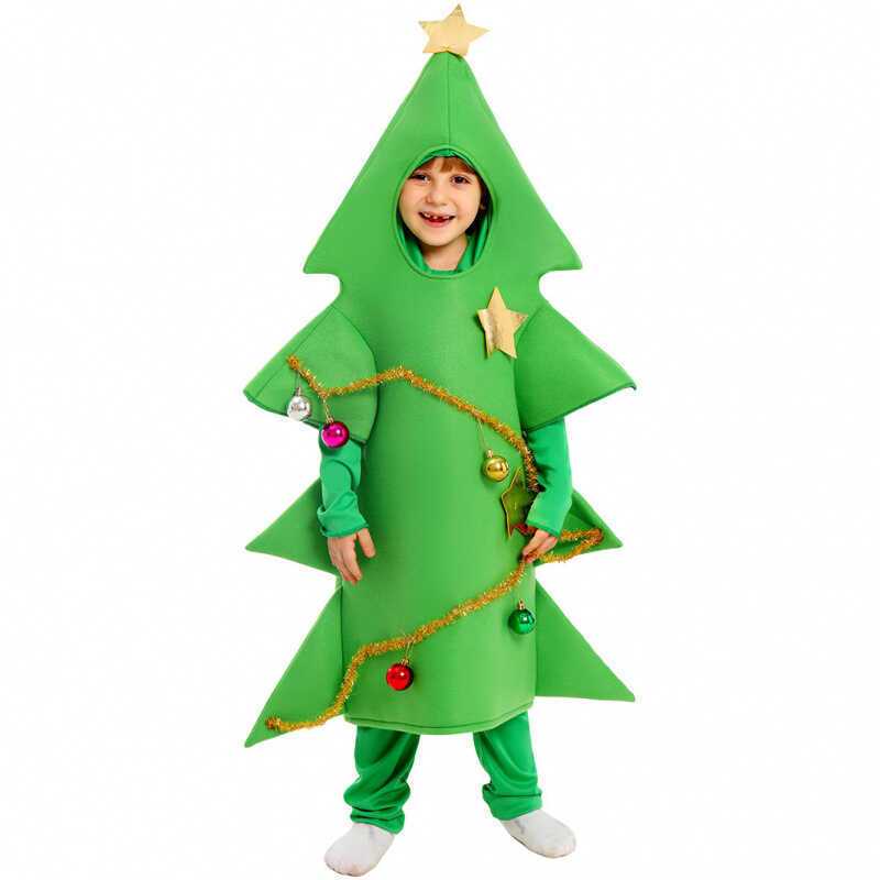 Clothing A⭐A Children's Christmas Tree Cosplay Costume Green Elf Outfit ...