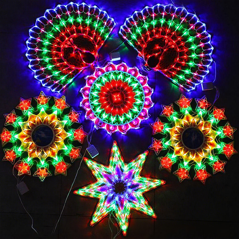 Christmas Lantern Light Waterproof Outdoor Parol Multicolor LED Star ...