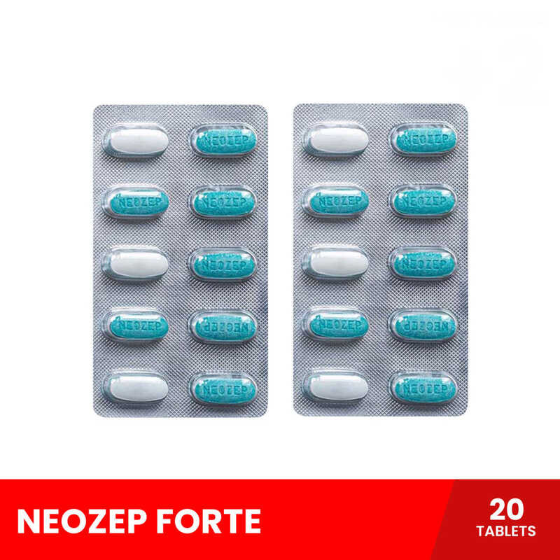 NEOZEP Forte X 20 Tablets (For Cough, Colds & Flu) Health Supplements ...