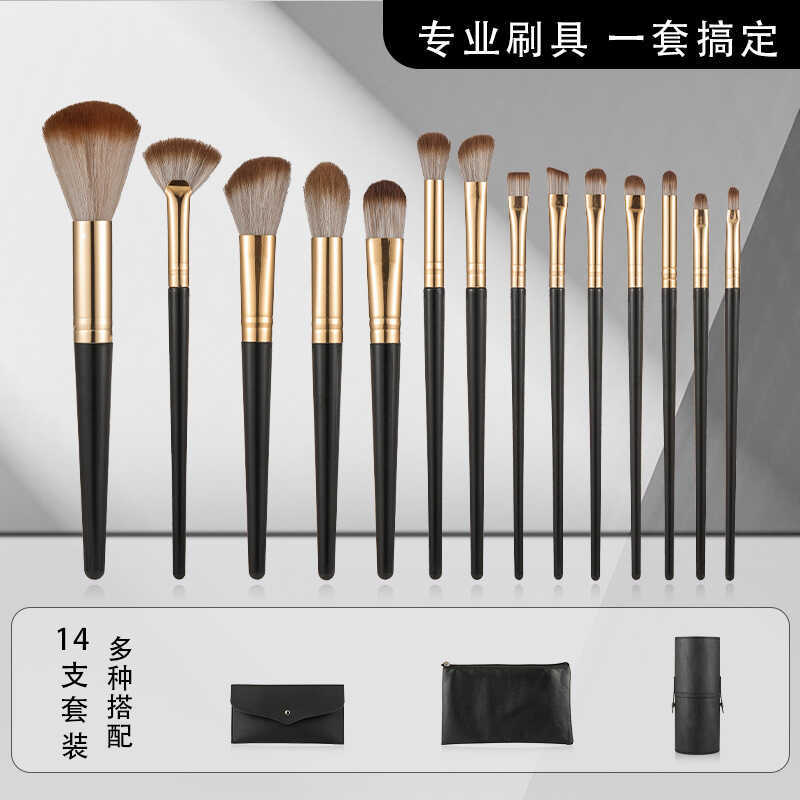 Makeup Brush Bucket Storage Tube PU Leather Desktop Pen Holder Large ...