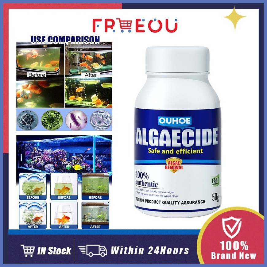 OUHOE 50g Algaecide Powder For Aquarium Fish Tank Pond Swimming Pool ...