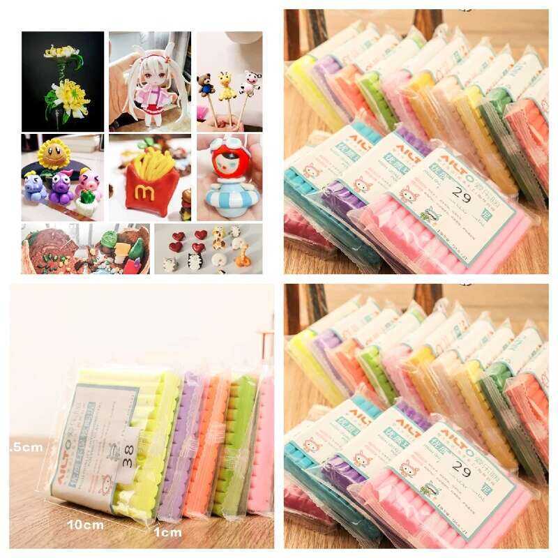 Y 125G Colored Soft Polymer Light Clay Non-Burning DIY Manual Pottery ...