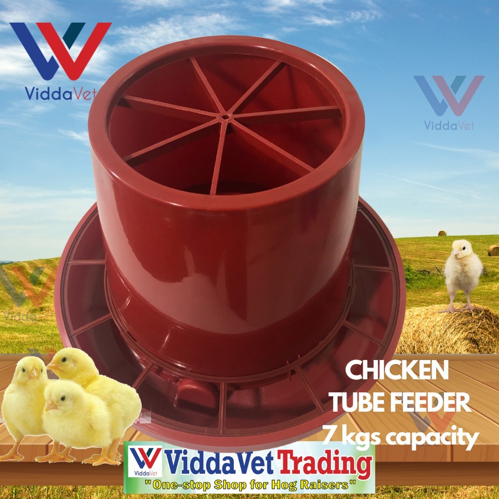 7 kgs capacity Chicken Tube Feeder Automatic Tube Feeder Poultry Feeder ...