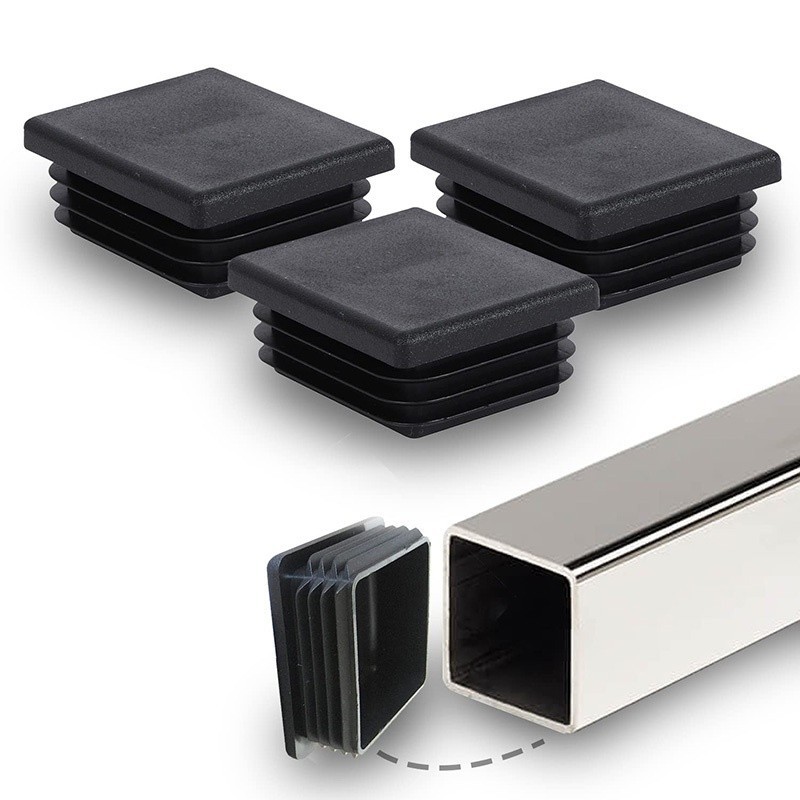 100pcs Square Chair Leg Caps/Tubular End Cap/Plastic Footing/Plastic ...