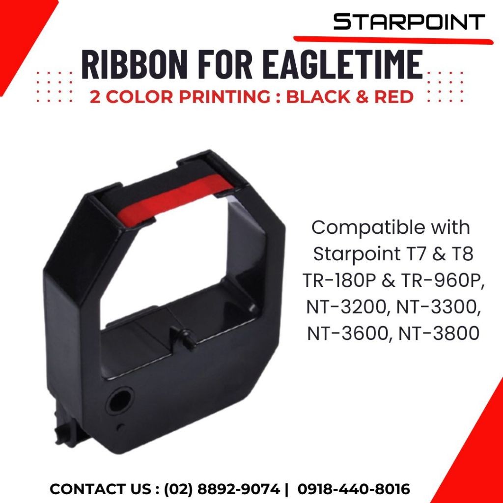 Ribbon & Timecard for Eagle time Bundy Clock, Compatible w/ Eagletime ...